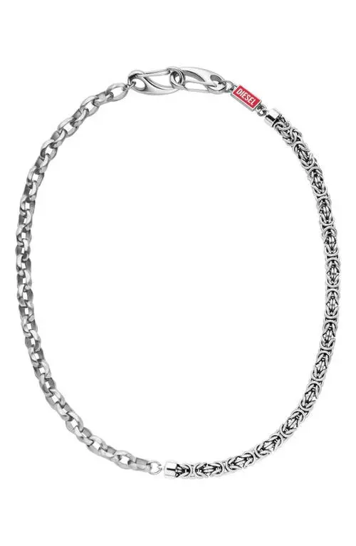 DIESEL® Multiwear Stainless Steel Chain - Silver
