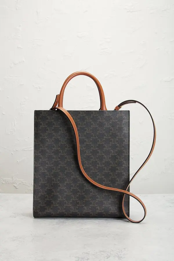 Celine Triomphe Vertical Cabas Tote Bag - Brown
