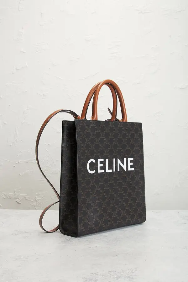 Celine Triomphe Vertical Cabas Tote Bag - Brown