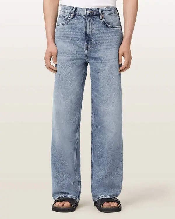 ALLSAINTS Lenny Wide Leg Denim Jeans - Blue