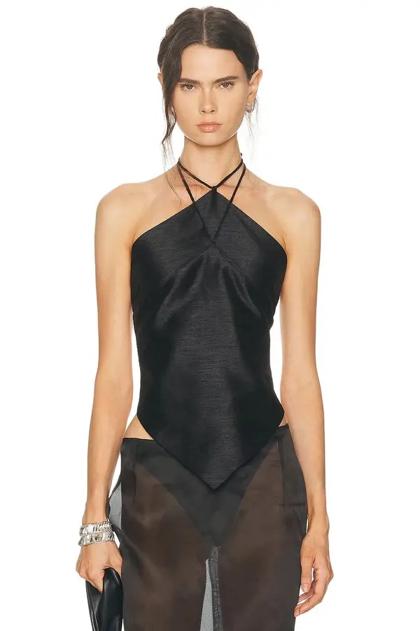 Chan Luu Halter Top - Black