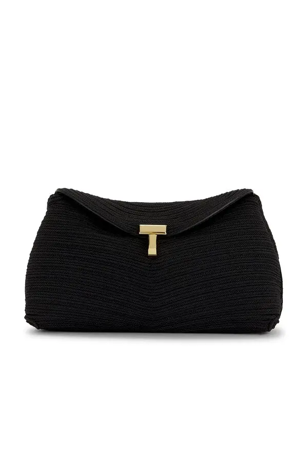 TOTEME Mini T-lock Clutch - Black