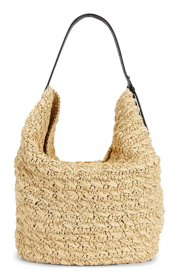 TOTEME Belted Raffia Tote Bag