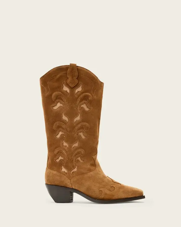 ALLSAINTS Dolly Western Boots - Brown