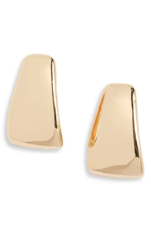 OPEN EDIT Rounded Hoop Earrings - Gold