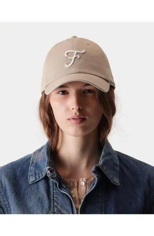 FORTELA Chino Cotton Baseball Cap With Embroidered Logo - Brown