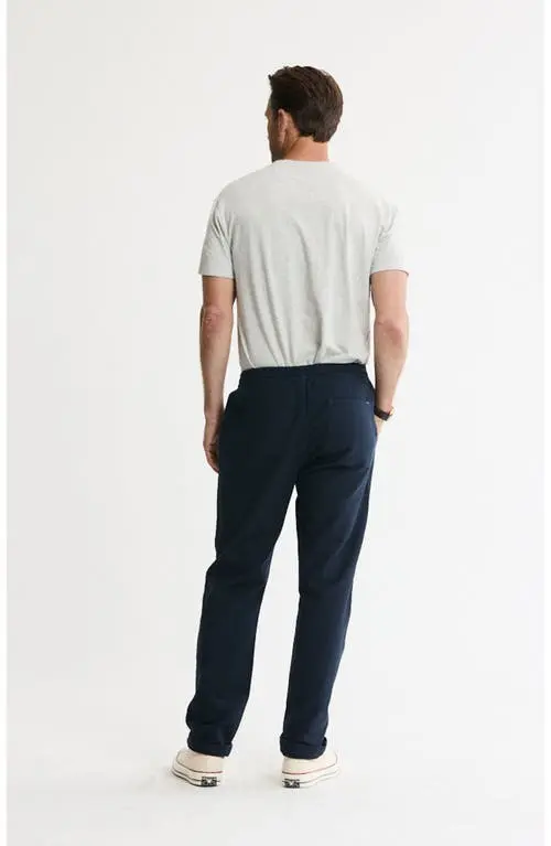 JACHS Cotton Twill Drawstring Pants - Navy