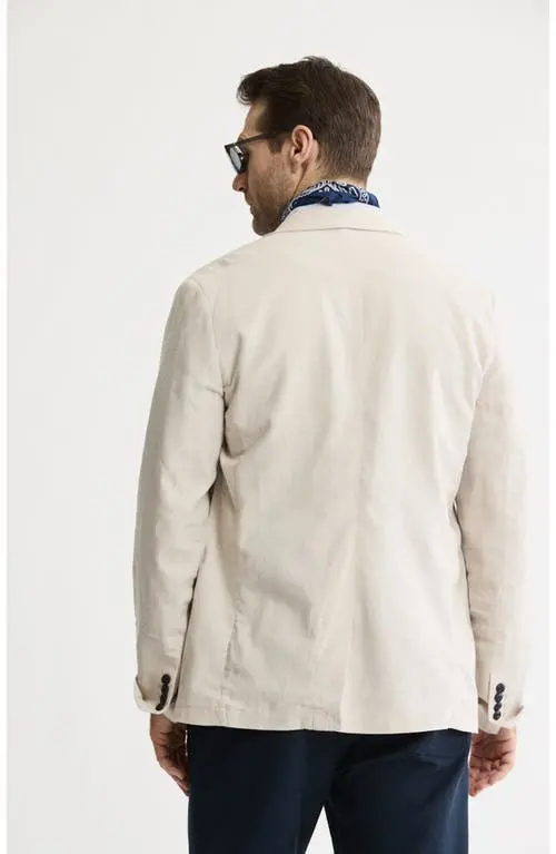 JACHS Linen Blend Blazer - Stone