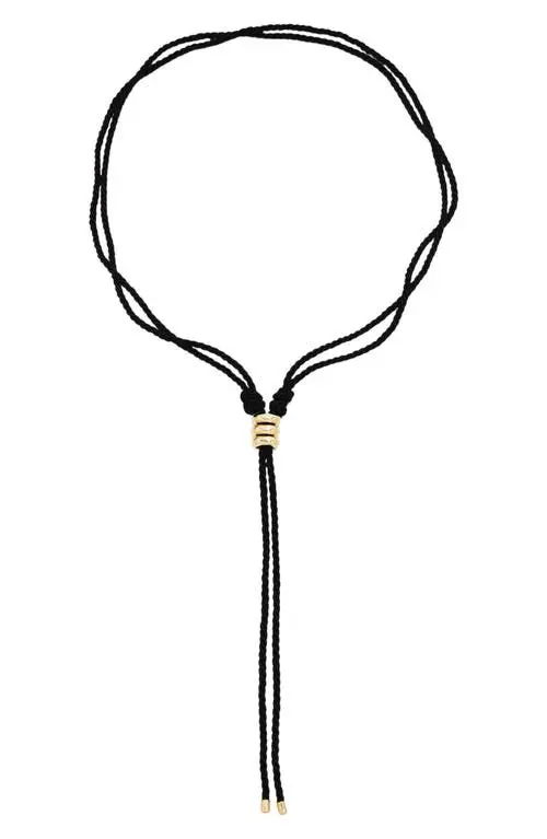 PETIT MOMENTS Braided Bolo Tie Necklace - Gold