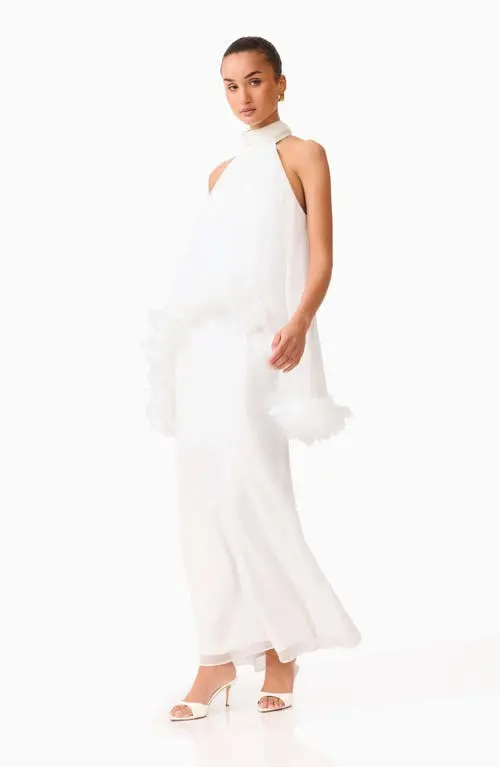 ELLIATT Poppy Tiered Halterneck Gown
