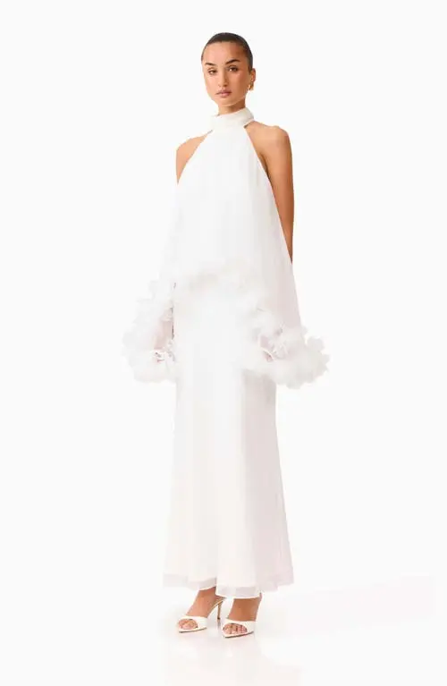 ELLIATT Poppy Tiered Halterneck Gown
