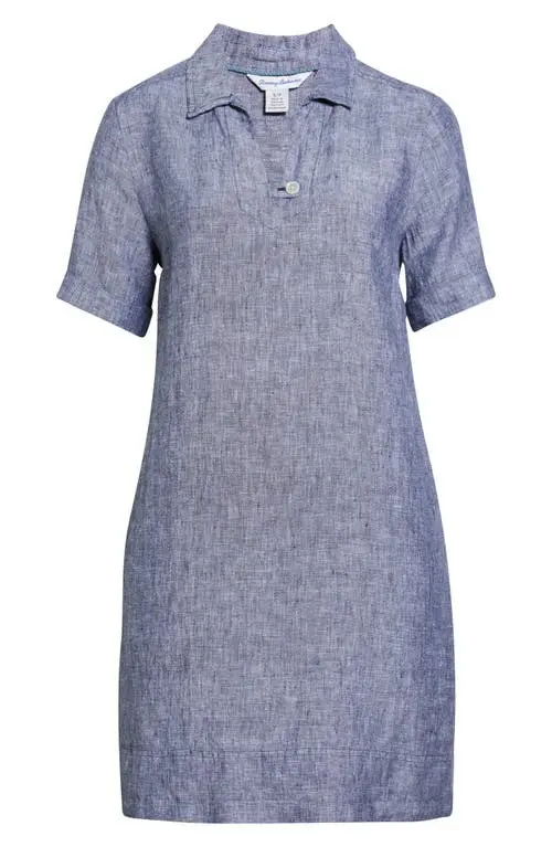 Tommy Bahama Two Palms Linen Polo Dress - Lt Coastline