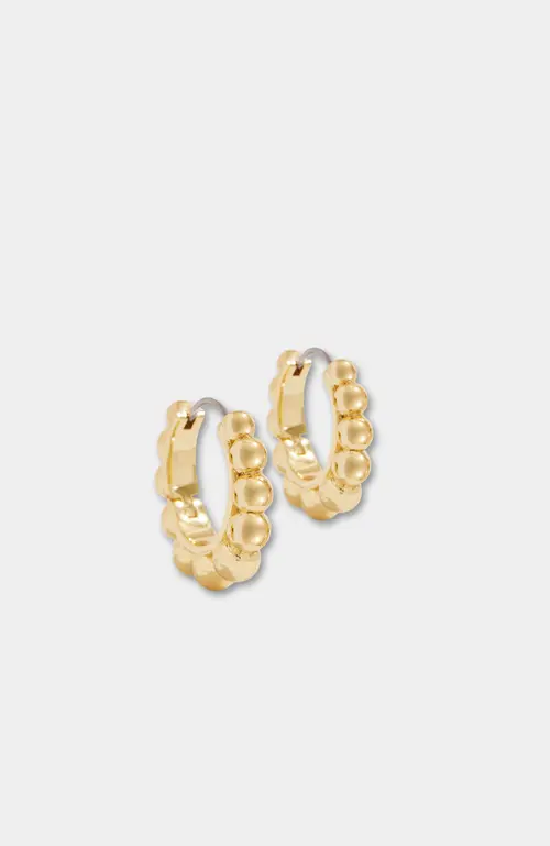 Stella & Dot Sienna Graduated Ball Hoop Earrings - Gold