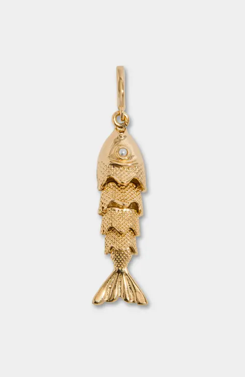 Stella & Dot Lucky Fish Charm In 12k -plated Brass - Gold