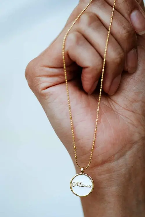 IVY & PEARL CO. Forever Mama" Enamel Pendant Necklace