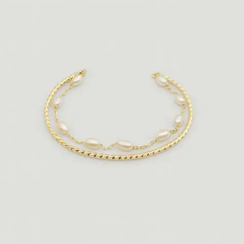 IVY & PEARL CO. Heirloom Pearl Chain Bracelet