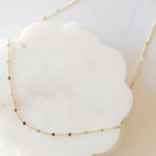 IVY & PEARL CO. 18k Filled Dot Layer Chain Necklace