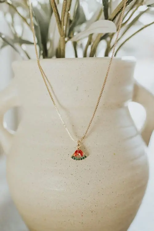 IVY & PEARL CO. The Qalqilya Watermelon Necklace
