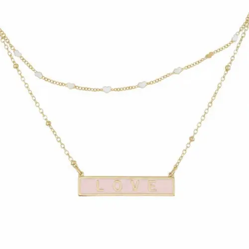 IVY & PEARL CO. Layered Heart Chain Necklace - Gold