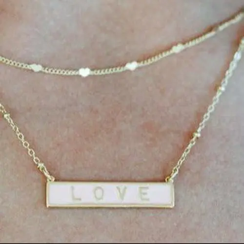 IVY & PEARL CO. Layered Heart Chain Necklace