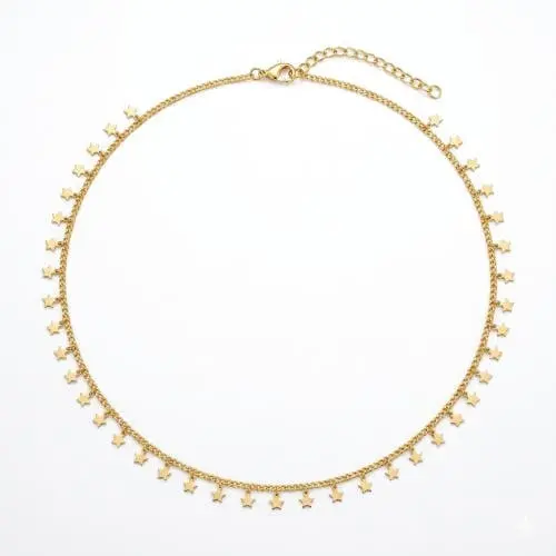 IVY & PEARL CO. 24k Filled Stardust Charm Necklace - Gold