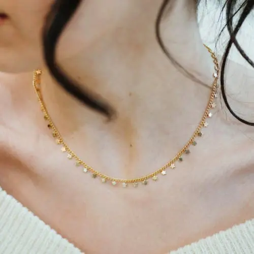 IVY & PEARL CO. 24k Filled Stardust Charm Necklace