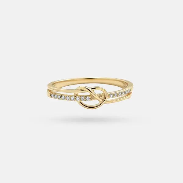 IVY & PEARL CO. The Kensington Knotline Ring - Gold