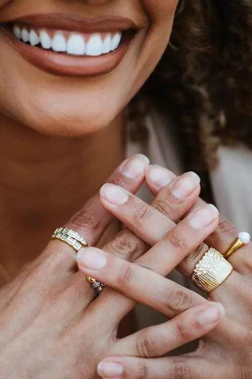 IVY & PEARL CO. Sculptural 24k -filled Ring With Cubic Zirconia
