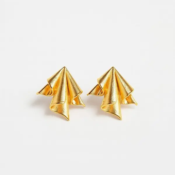 IVY & PEARL CO. Draped Duchess Sculptural Stud Earrings - Gold