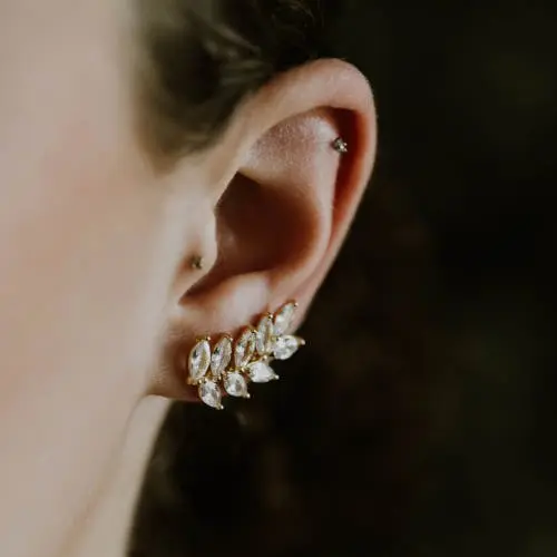 IVY & PEARL CO. Luxe Marquise Bridal Earrings