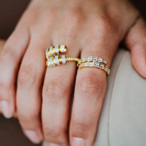 IVY & PEARL CO. Seraphine Wrap Ring 24k Filled, Adjustable