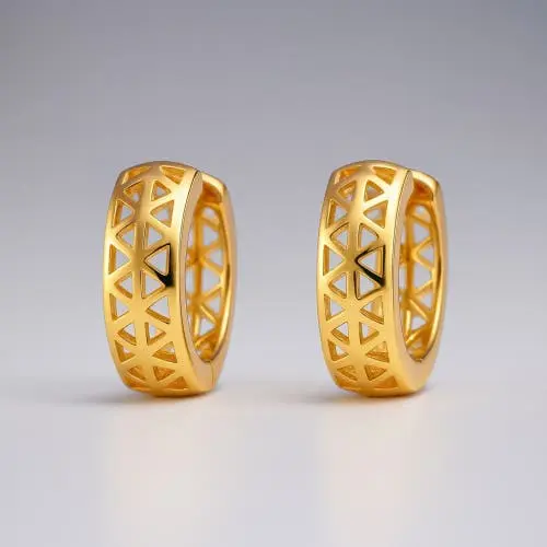 IVY & PEARL CO. The Lancaster Filigree Hoops - Gold