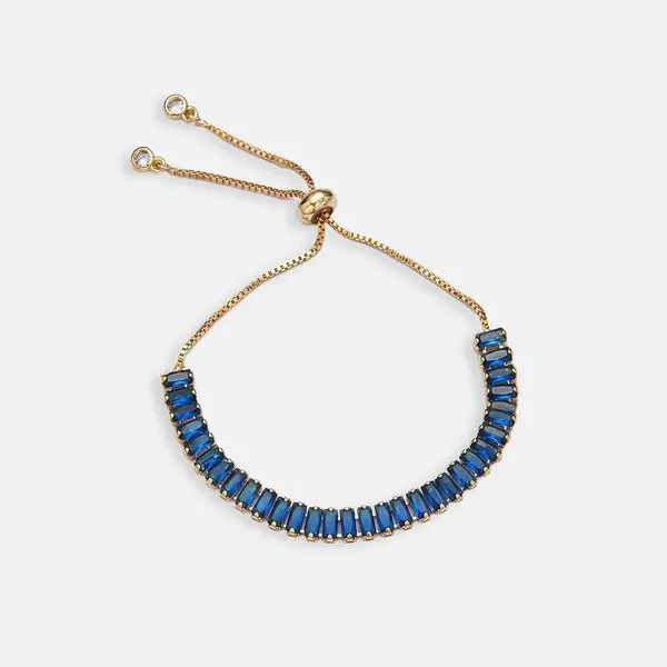 IVY & PEARL CO. The Astoria Sapphire Line Bracelet - Blue