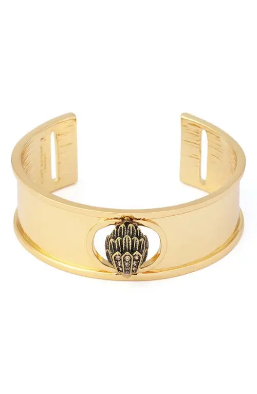Kurt Geiger Floral Fabric Tie Cuff Bracelet With Eagle Head Motif