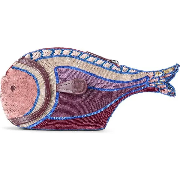 Staud Pesce Beaded Clutch