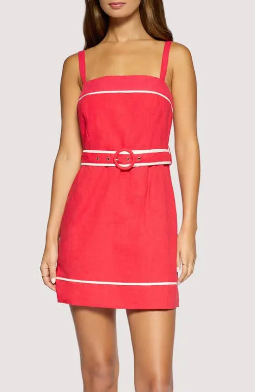 LOST + WANDER Sleeveless Contrast Trim Mini Dress