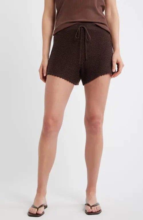 Marine Layer Celita Open Stitch Drawstring Shorts