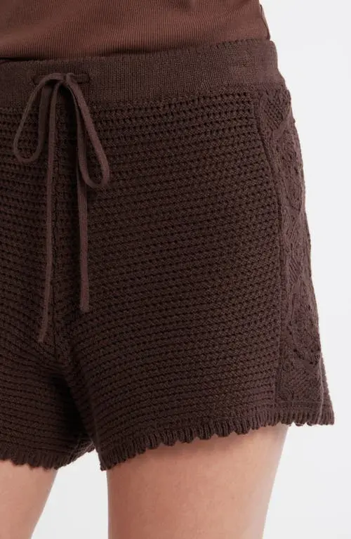 Marine Layer Celita Open Stitch Drawstring Shorts