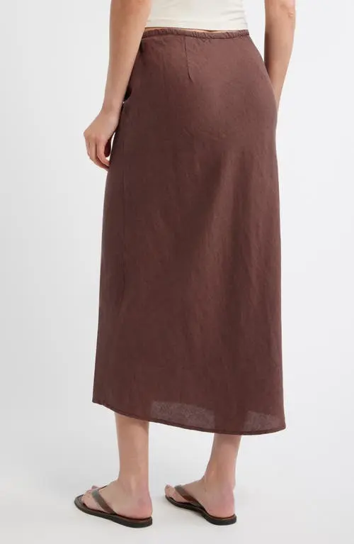 Marine Layer Avery Linen Blend Midi Skirt