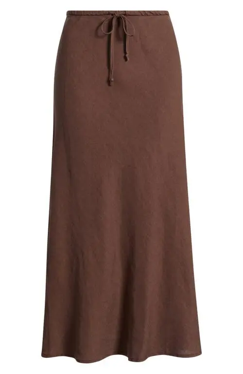 Marine Layer Avery Linen Blend Midi Skirt