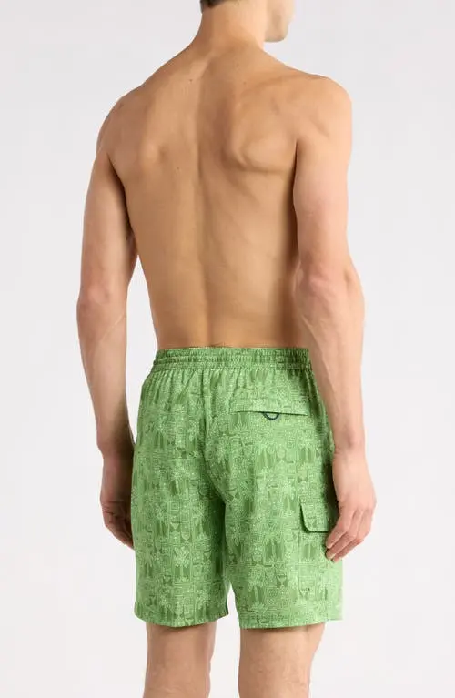 Tommy Bahama Baja Palm Tini 8-inch Upf 30+ Swim Trunks