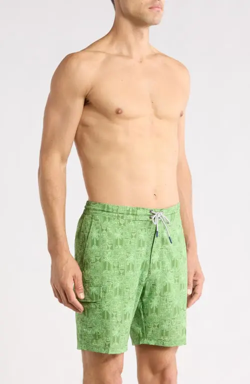 Tommy Bahama Baja Palm Tini 8-inch Upf 30+ Swim Trunks