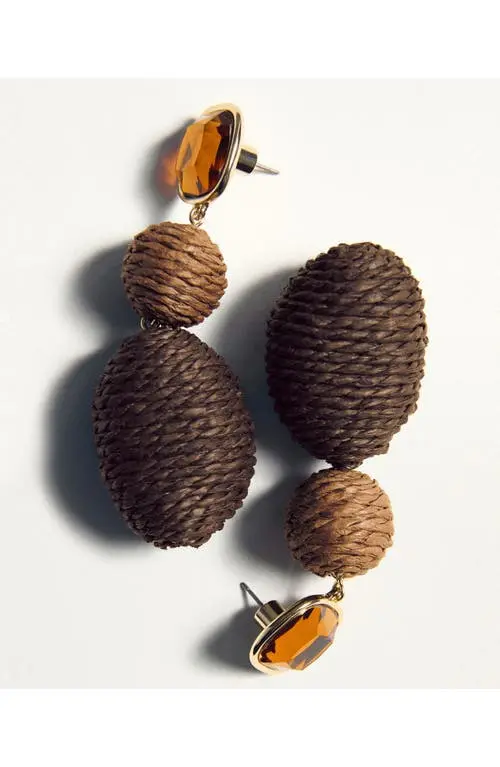 Mango Raffia Drop Earrings