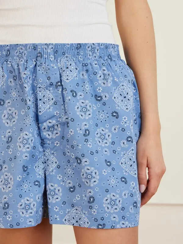 SKIMS Cotton-blend Top And Boxer Pajamas Set