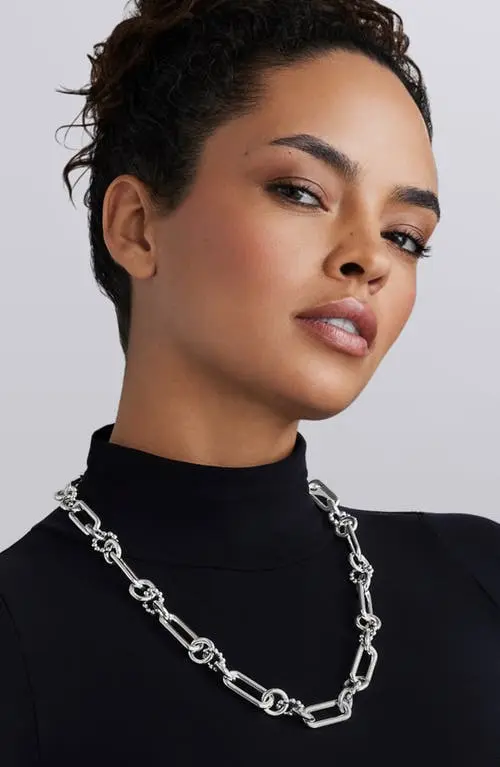 Lagos Sterling Caviar Link Necklace