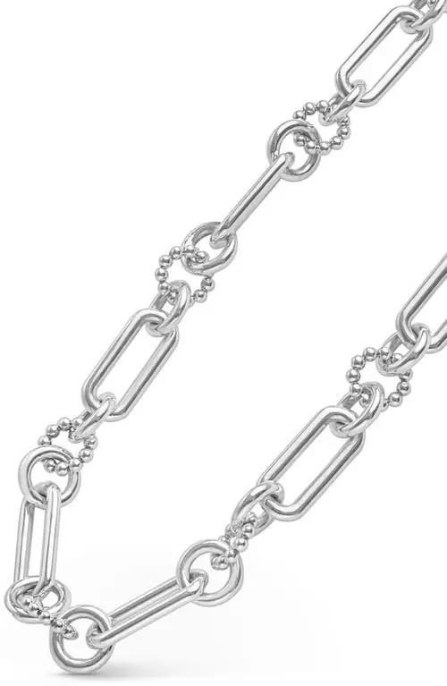 Lagos Sterling Caviar Link Necklace