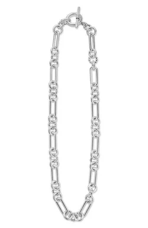 Lagos Sterling Caviar Link Necklace