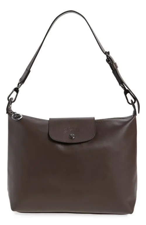 Longchamp Le Pliage Xtra Leather Hobo Bag - Mocha