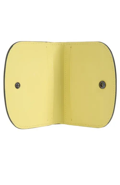 Longchamp Le Pliage Xtra Leather Flap Card Case - Lime