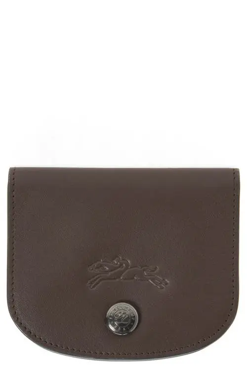 Longchamp Le Pliage Xtra Leather Flap Card Case - Mocha